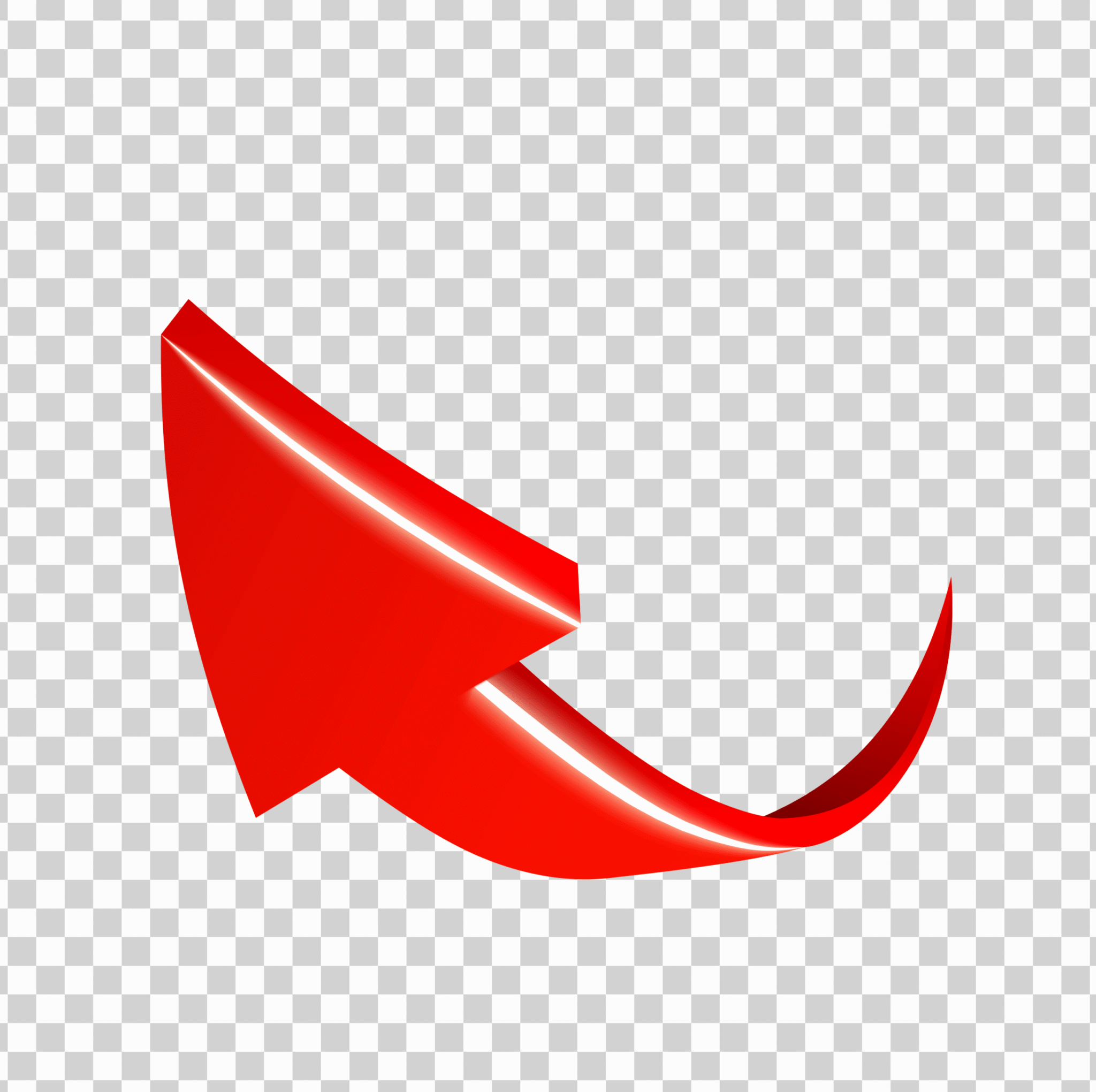 3d Red Curved Arrow PNG Transparent, Download 3D Red Arrow PNG Free ...